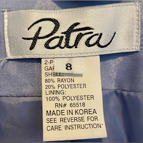 Patra | Dresses | Vintage 9s Patra Light Blue Shimmery Maxi Gown With ...